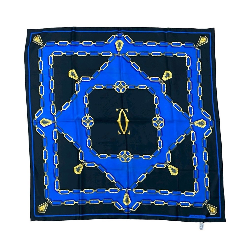 Cartier Vintage Must Line Chain Pattern Silk Scarf/Mu… - Gem